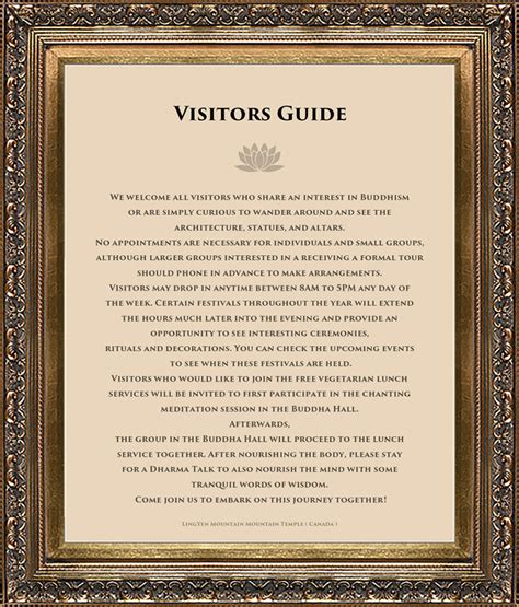 Image result for Visitors Guide Examples