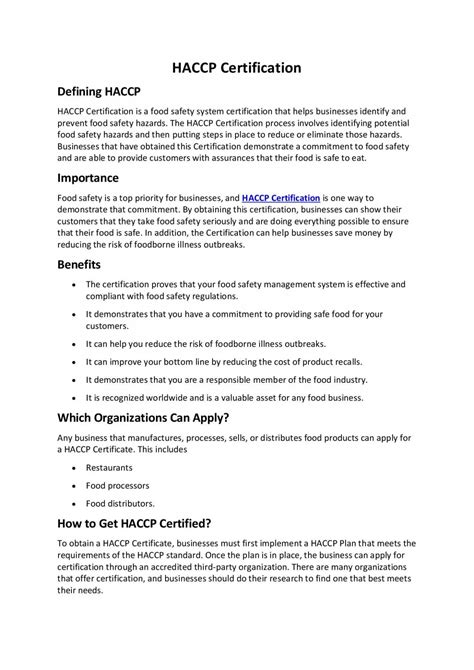 Image result for HACCP Certification Process