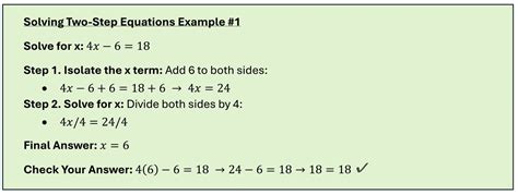 Image result for Two-Step Equations Example