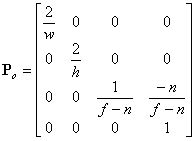 Image result for Projection Matrix Formula