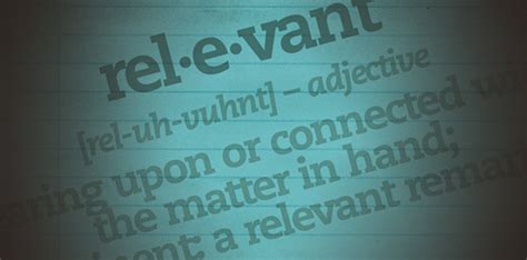 Image result for Relevant Definition and Example