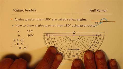 Image result for How Do You Draw a Reflex Angle Using a Protractor