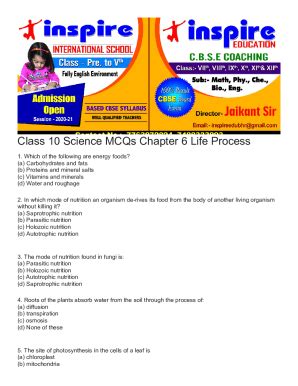 Image result for Science MCQ Class 10 Life Proces