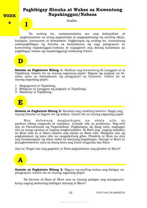 Image result for Graph Grade 6 Filipino Module
