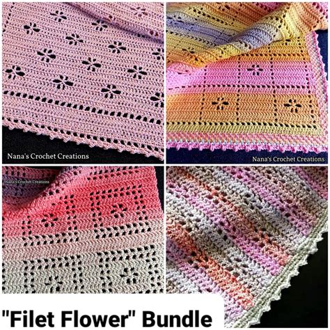 Image result for Filet Crochet Flower Pattern