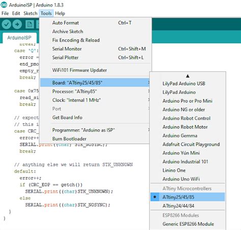 Image result for ATtiny85 Programming with Arduino Uno