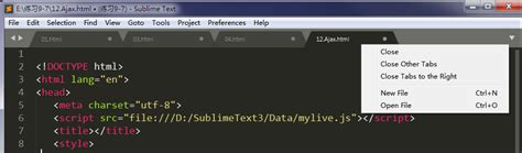 Image result for HTML Menu Sublime