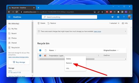 Image result for Restore or Remove Files One Drive Alert