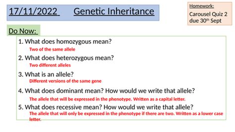Image result for GCSE Inheritance Questions and Answers