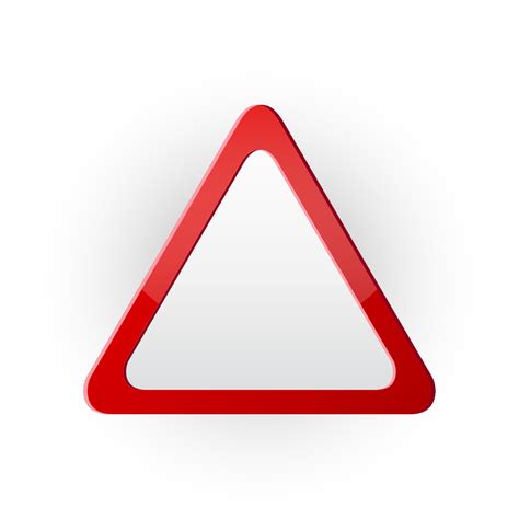 red triangle blank road sign 6475495 Vector Art at Vecteezy