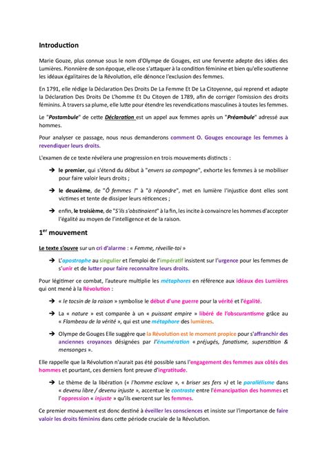 Image result for Olympes De Gouges Postambule