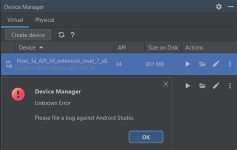Image result for Android Device Manager Error Visual Studio