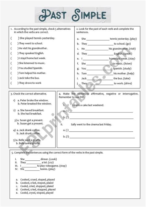 Image result for Past Simple Activities