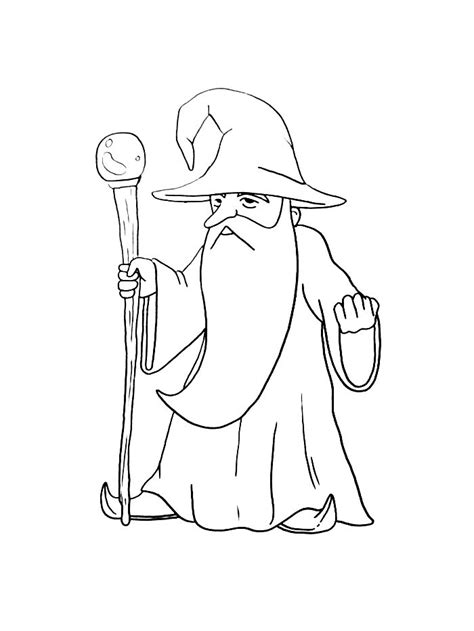Image result for Wizard Coloring Pages