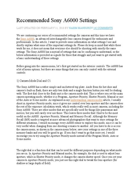 Image result for Sony A6000 User Guide