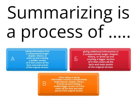 Image result for Summarizing Definition