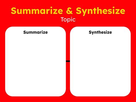 Image result for Synthesizing vs Summarizing