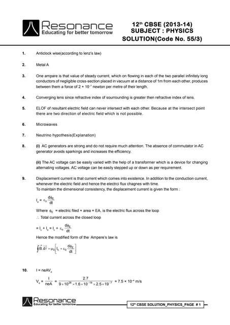 Image result for 12th Physics Problem