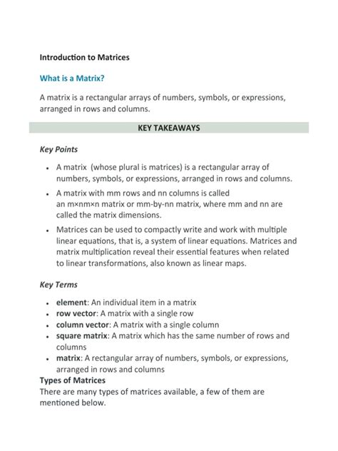 Image result for Matrices Explained