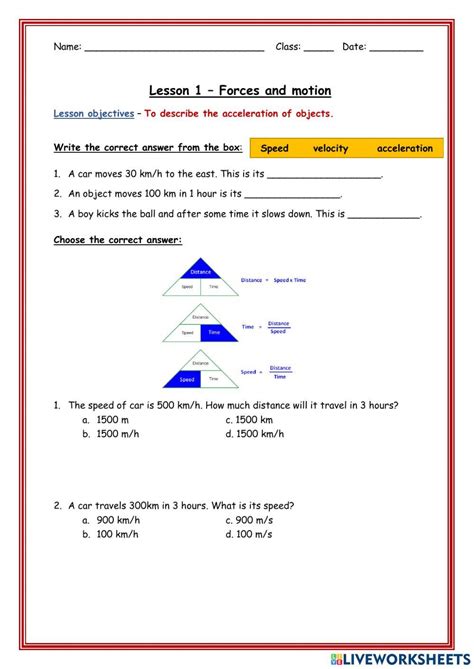 Image result for Physics Acceleration Worksheet