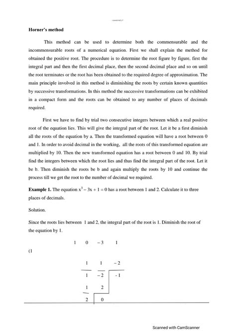 Image result for Horner's Method Numerical Analysis