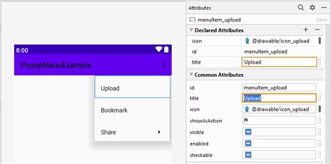 Image result for Android PopupMenu