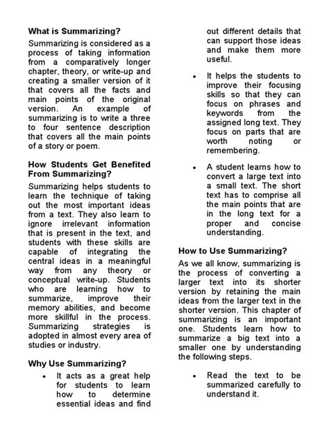 Image result for Summarizing Process