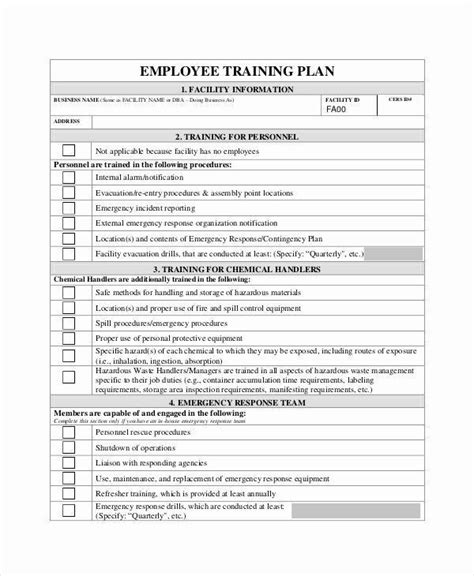 20 Employee Training Plan Template Word – Simple Template Design