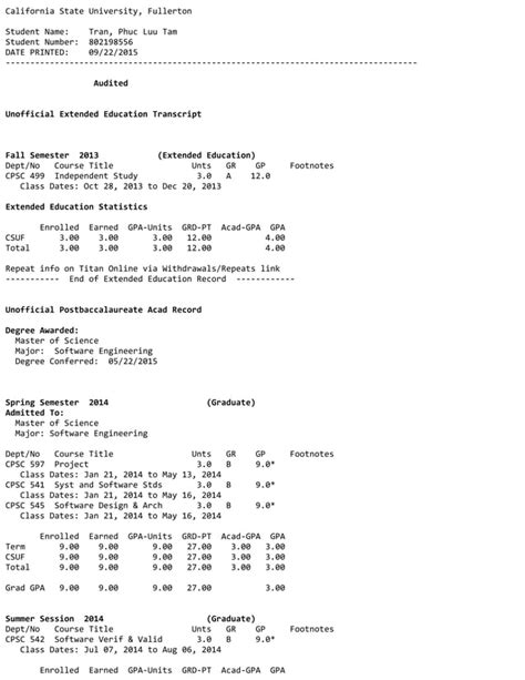 Image result for UFS Transcript