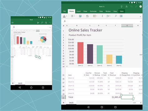 Image result for Using Excel On an Android Tablet