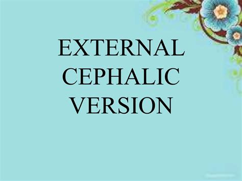 Image result for External Cephalic Version Procedure