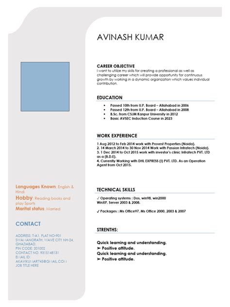 Image result for Update CV Format