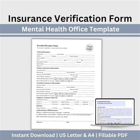 Image result for Physical Therapy Insurance Verification Form
