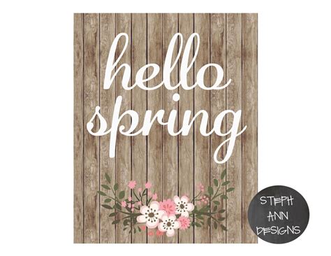 Image result for Hello Spring Sign Print Out
