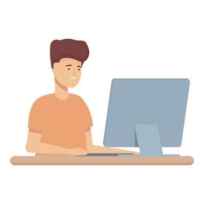 Image result for Vector Person On Computer