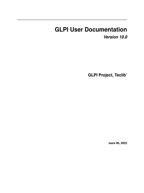 Image result for GLPI PDF