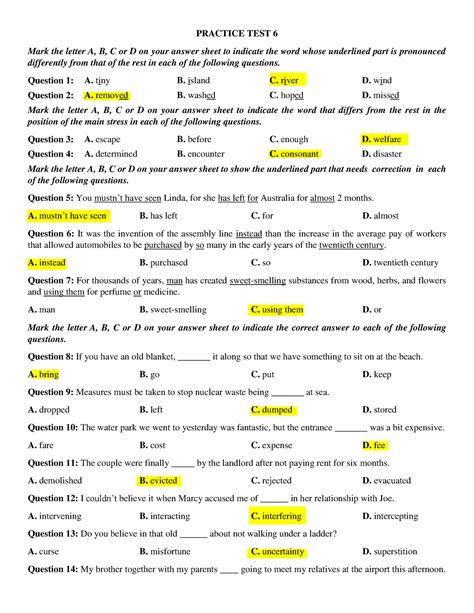 Image result for A6 Practice Test