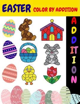 Image result for Easter Addition Color by Number