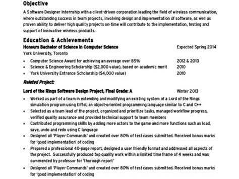 Image result for Computer Science Student Resume