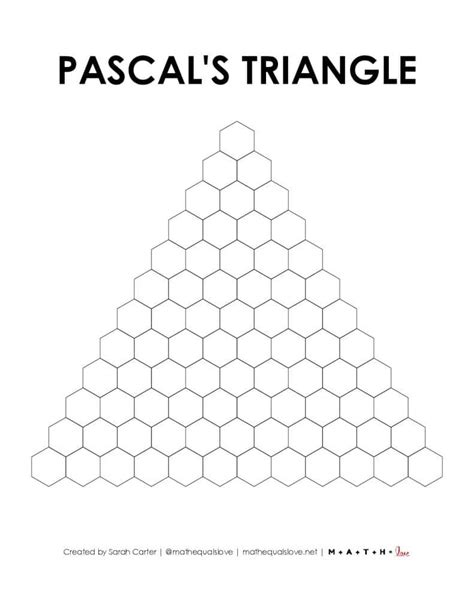 Image result for Pascal Triangle Printable