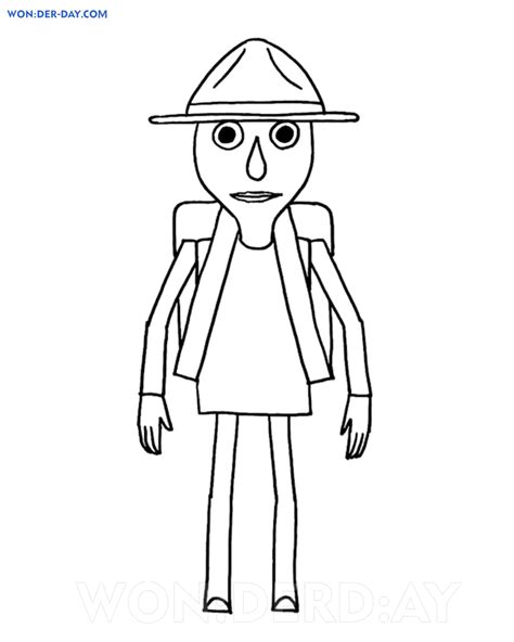 Image result for Baldi Basics Coloring Pages