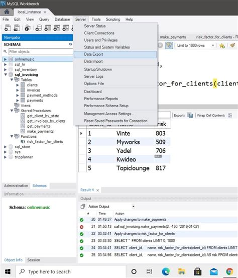 Image result for How to Load Database Using SQL Script in Workbench