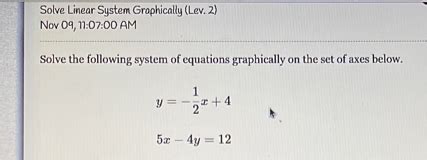 Image result for Solve Linear System Graphically Lev 2