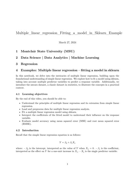 Image result for Multiple Linear Regression Model Sklearn