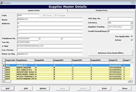 Image result for Supplier Module Master Control