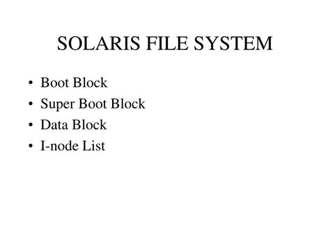 Image result for Solaris File System