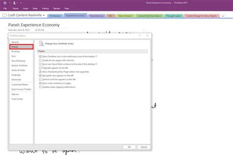 Image result for Advanced Options OneNote