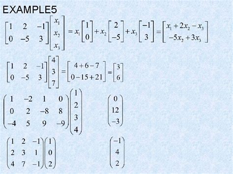 Image result for Matrix Equation Example