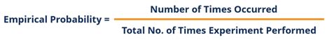 Image result for Empirical Probability Formula
