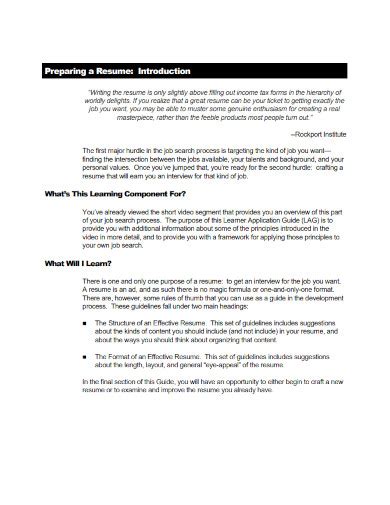 Image result for Resume Introduction Examples